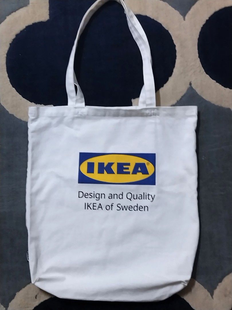 IKEA EFTERTRADA White Shopping Bag White Tote Bag, Women's Fashion, Bags & Wallets, Tote Bags on ...