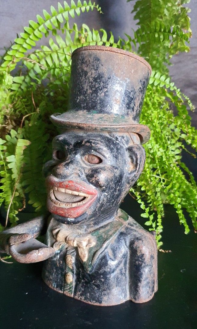 19thC Jolly Nigger Mechanical Coin Bank Antique Vintage Toy, Hobbies ...