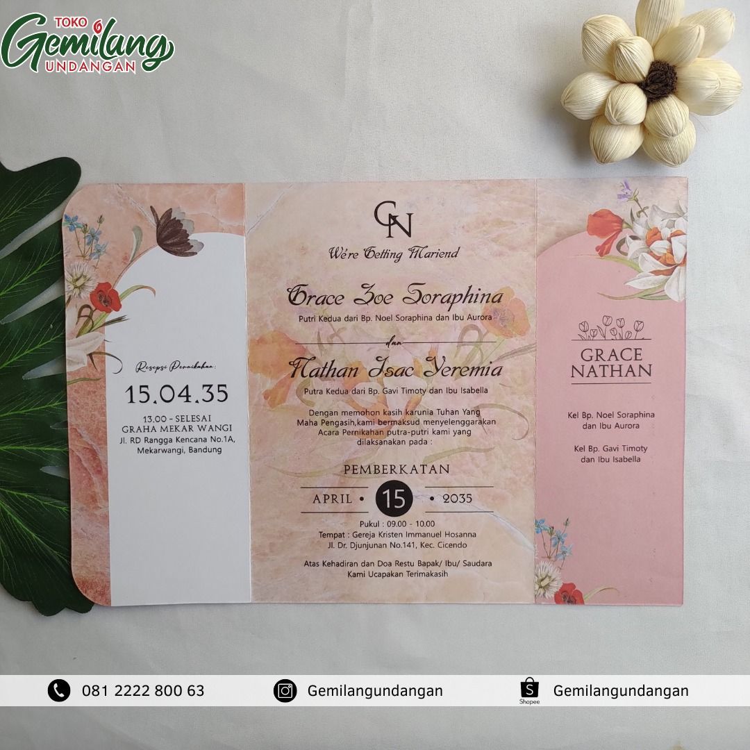 Juragan Blangko Undangan Pernikahan Cantik 107 di Bandar Surabaya ...