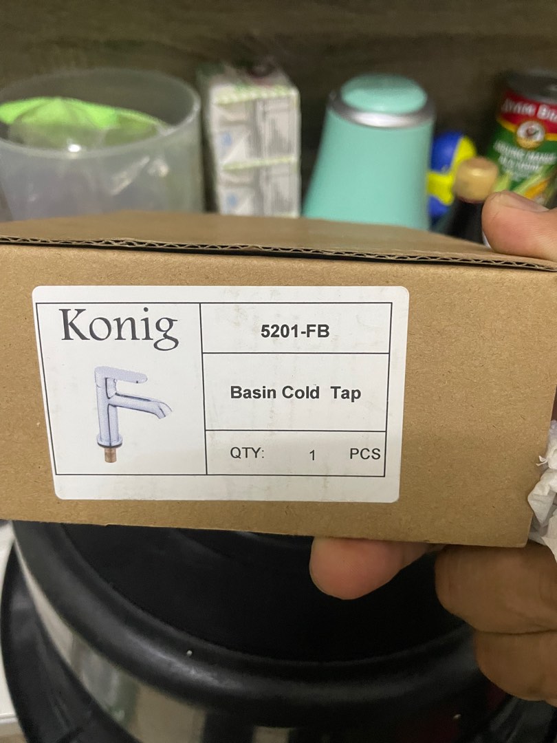 KONIG cold tap basin, Furniture & Home Living, Bathroom & Kitchen ...