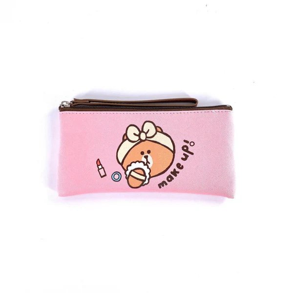 Line Friends Pink Pencil Case Make Up Brushes Case Zakka Sg, Hobbies ...