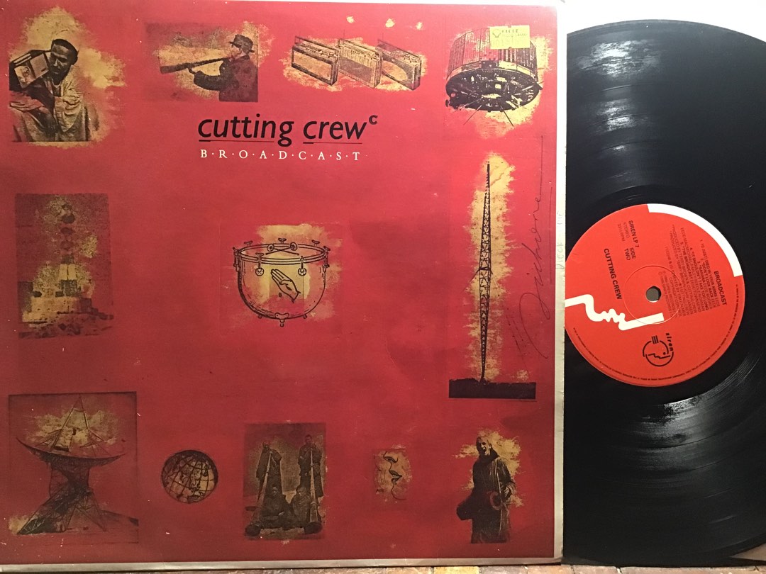 LP Cutting Crew - Broadcast OOP. INYL RECORD Anubis Piring Hitam 80s ...