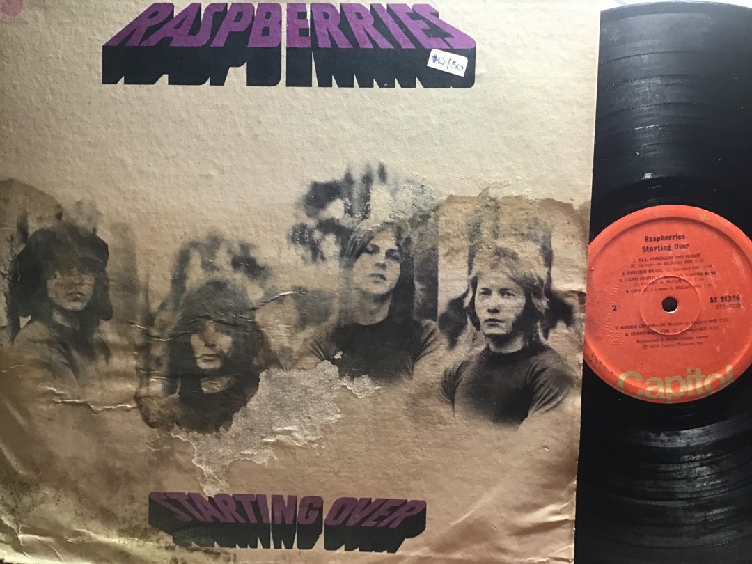 LP Raspberries - Starting Over OOP VINYL RECORD Anubis Piring Hitam 60s ...