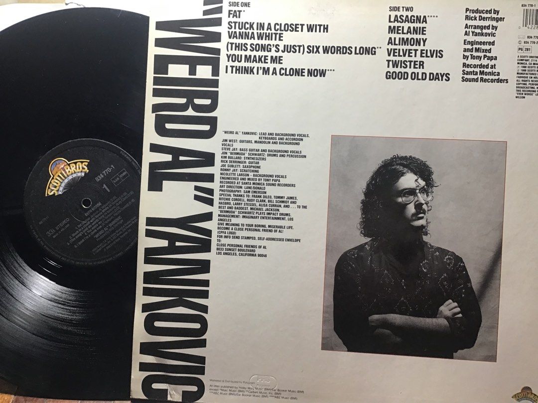 LP Weird Al Yankovic - Even Worse (Michael Jackson Bad Spoof) OOP VINYL ...