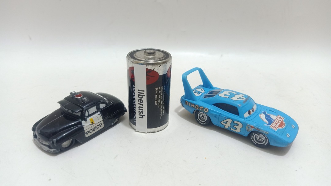 mattel disney cars race o rama the king dinoco, doc hudson diecast ...