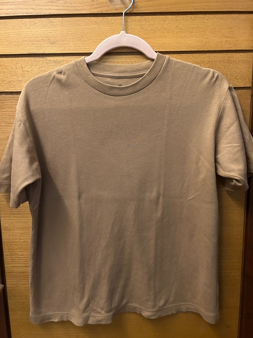 Muji brown top, Women's Fashion, Tops, Shirts on Carousell