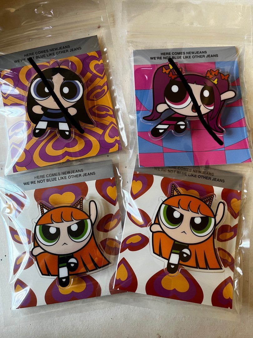 Newjeans line friends The Powerpuff Girls x NJ griptok Haerin Hanni ...
