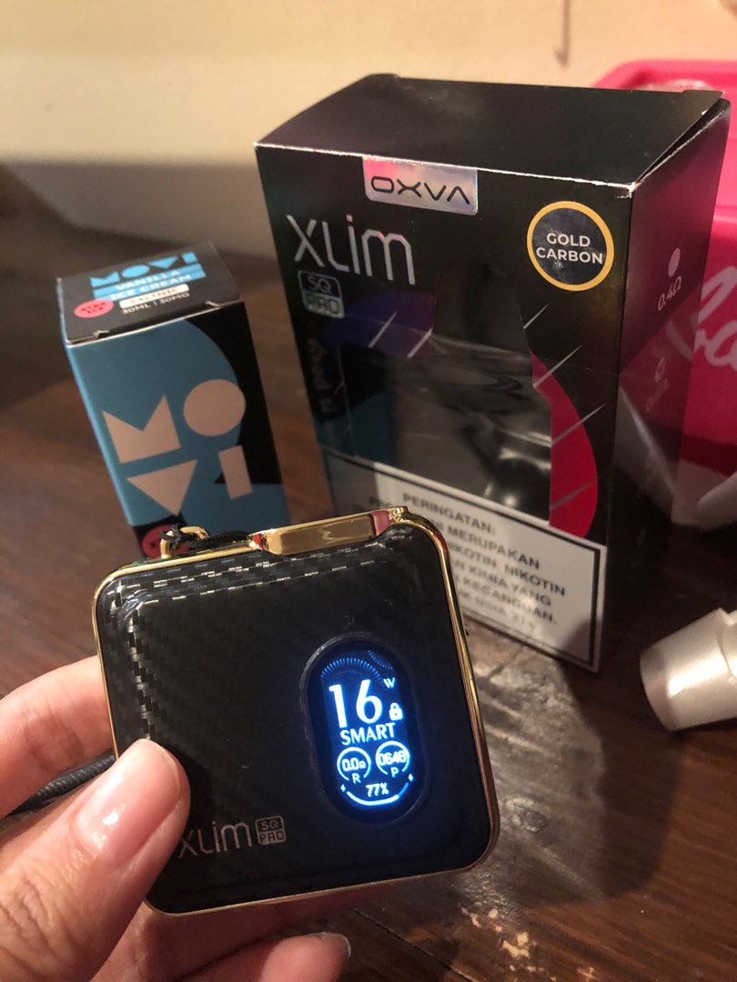 OXVA SLIM SQ PRO PODS WARNA GOLD CARBON, Elektronik, Lainnya di Carousell