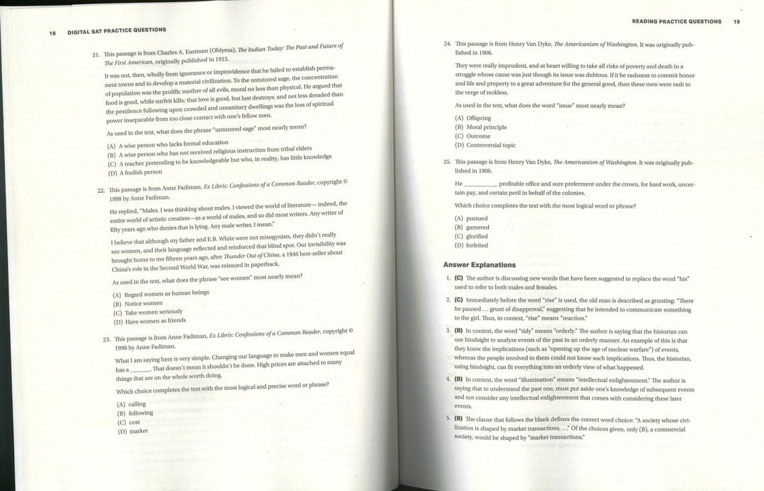 (PDF) barron’s digital sat 2024 practice questions, Hobbies & Toys ...