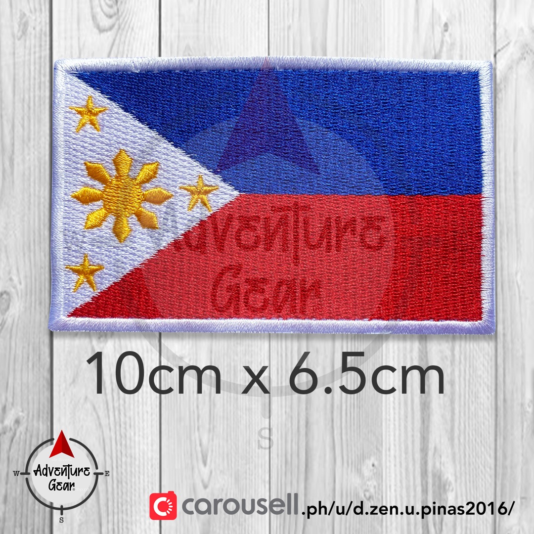 Philippine Flag Patch LARGE - SEW On / NEED itahi, Sports Equipment ...