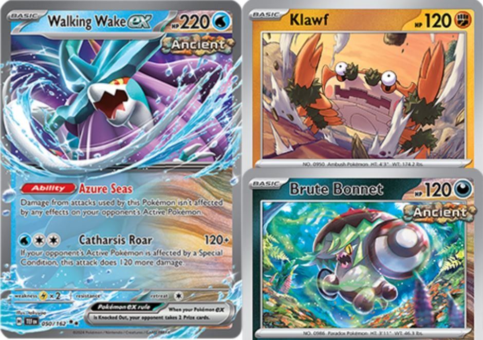 Pokemon TCG Walking Wake ex Deck with Klawf and Brute Bonnet, Hobbies ...