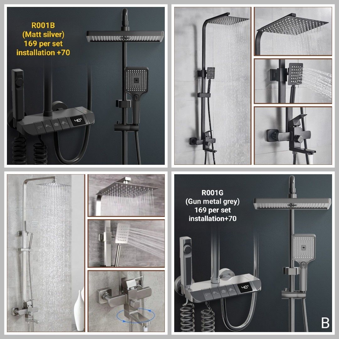 rain shower set, Furniture & Home Living, Bathroom & Kitchen ...