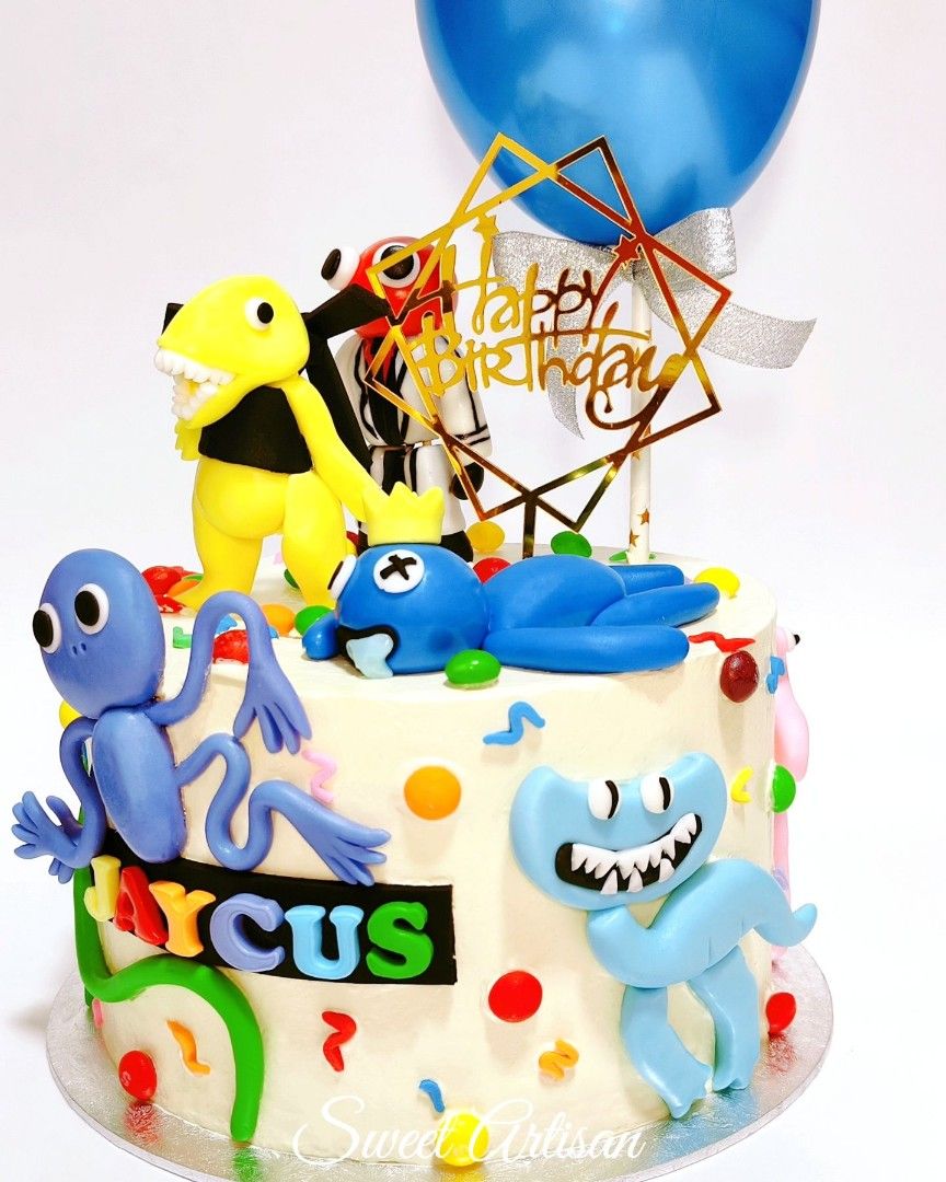Rainbow friends birthday cake, Food & Drinks, Homemade Bakes on Carousell