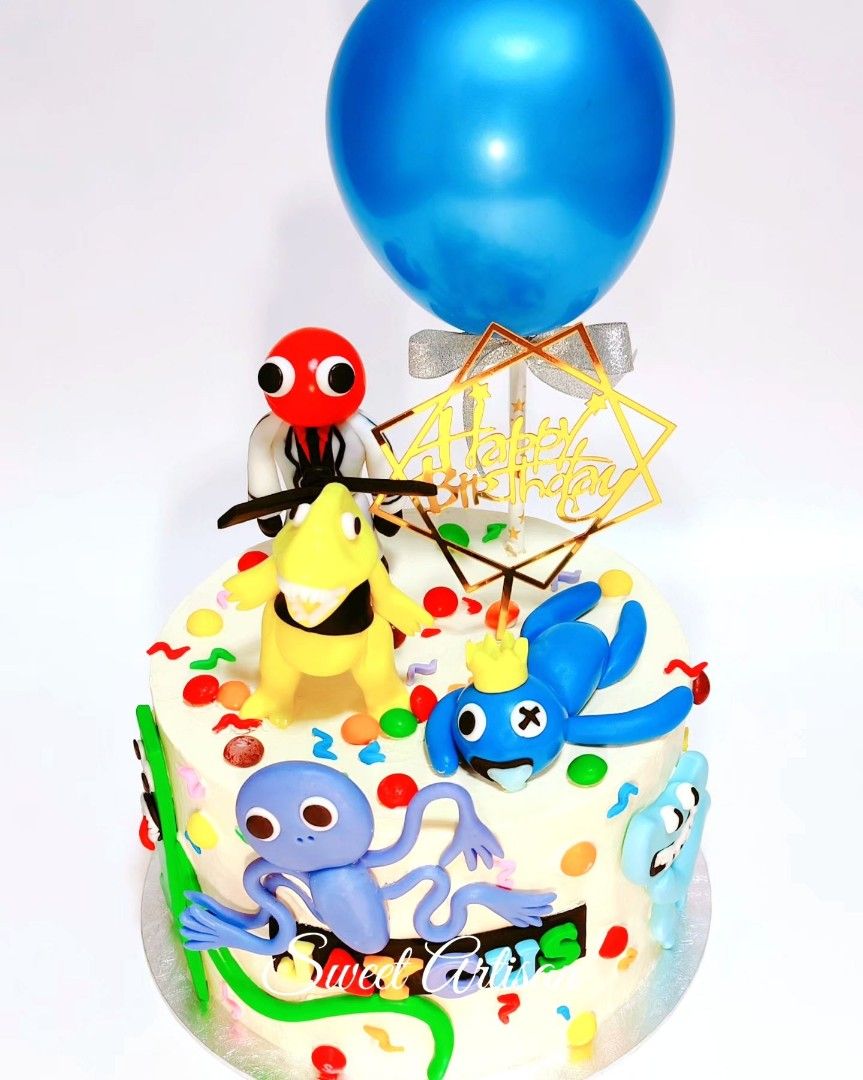 Rainbow friends birthday cake, Food & Drinks, Homemade Bakes on Carousell