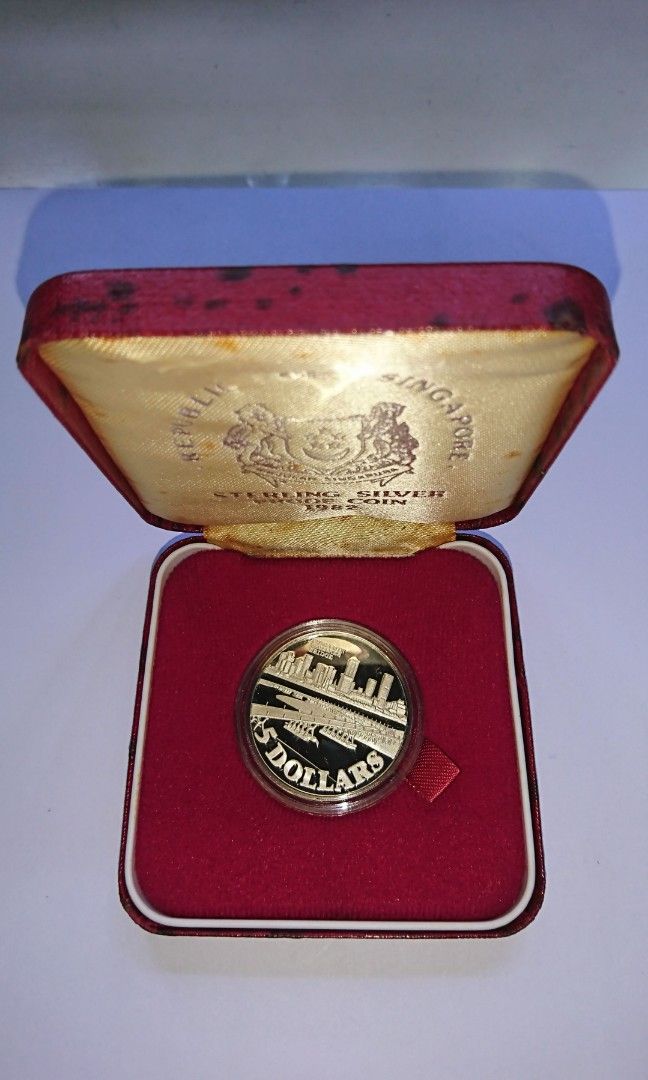 Rare 1982 Mint Silver Proof $5 Singapore coin Official Opening of ...