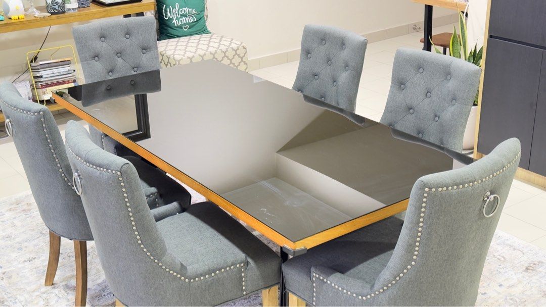 Dinner Table with SSF Chairs, Furniture & Home Living, Furniture ...