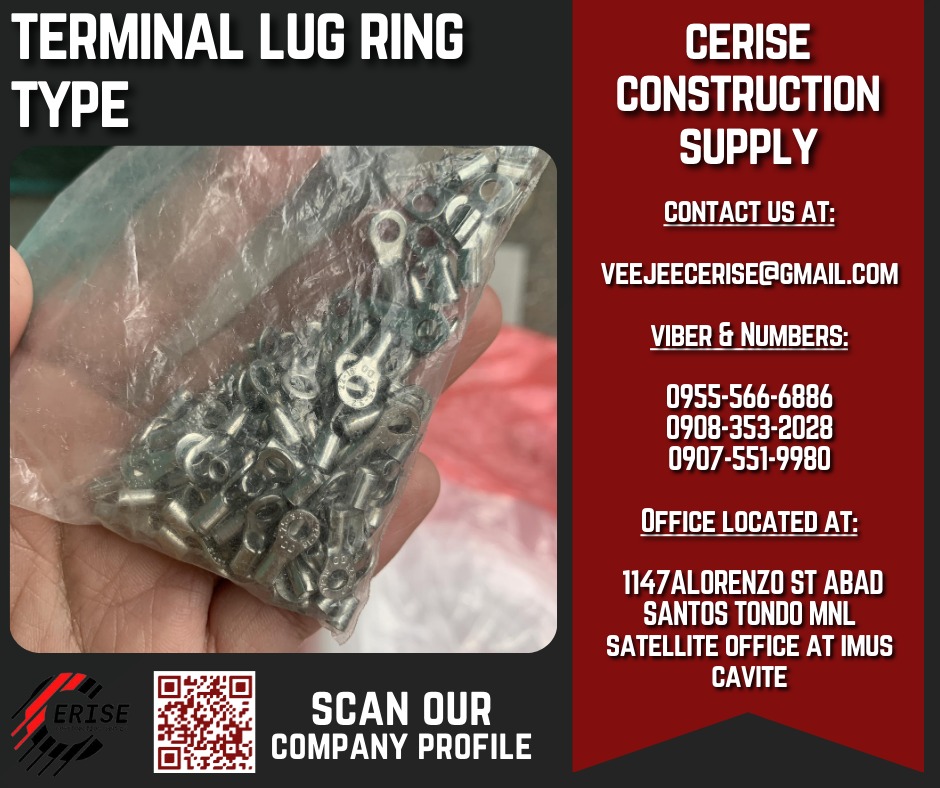 TERMINAL LUG RING TYPE, Commercial & Industrial, Construction Tools ...