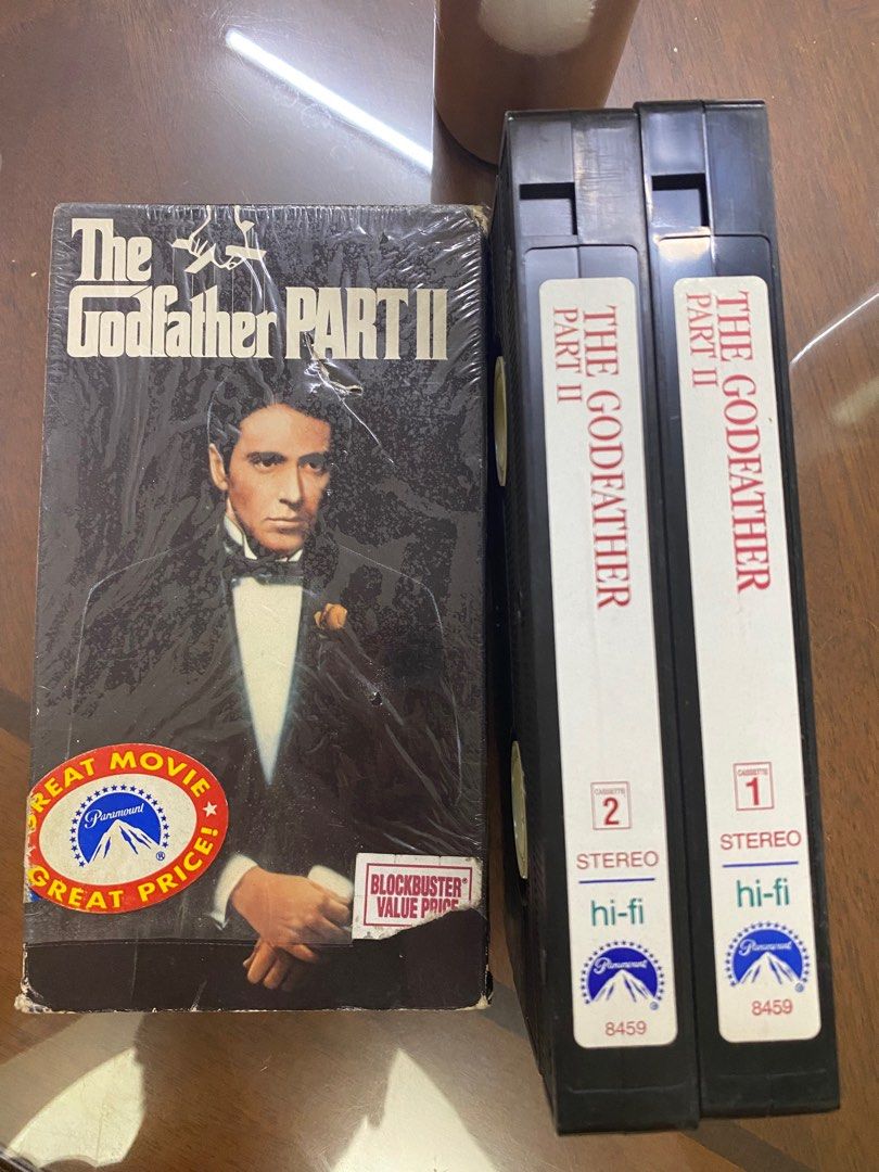 THE GODFATHER VHS 1990 2 Tape Set Part 2 (II)- Marlon Brando Al Pacino ...