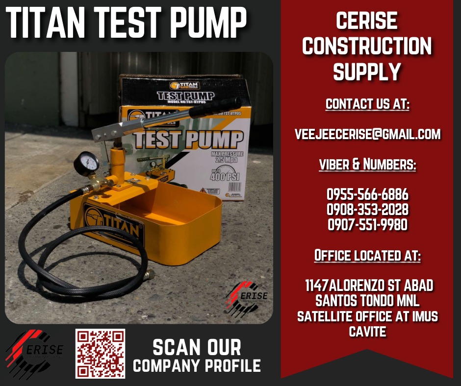 TITAN TEST PUMP, Commercial & Industrial, Industrial Equipment on Carousell