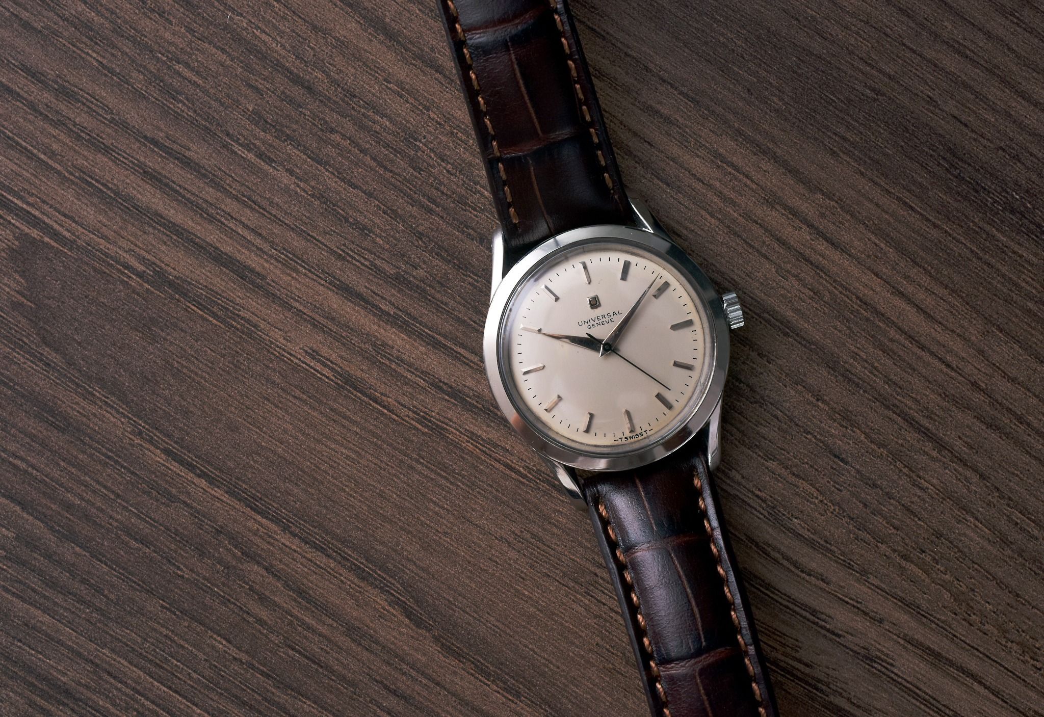Universal Geneve 1955 Twisted Lugs Stainless Steel Watch, Luxury ...