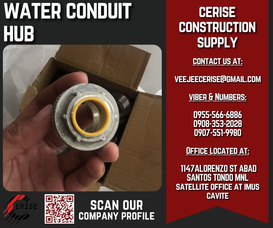 WATER CONDUIT HUB, Commercial & Industrial, Construction & Building ...