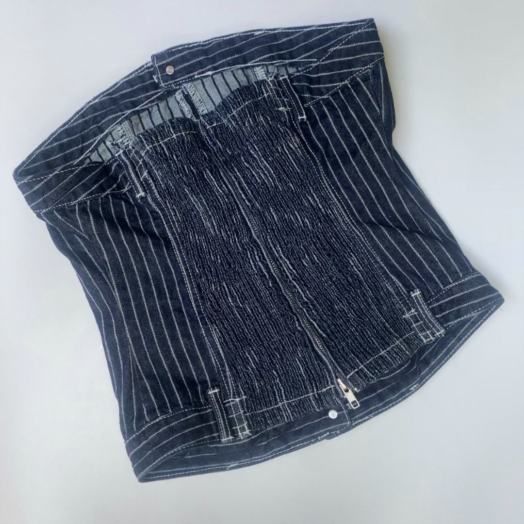 Zara Strapless Denim Corset Top, Women's Fashion, Tops, Sleeveless on ...