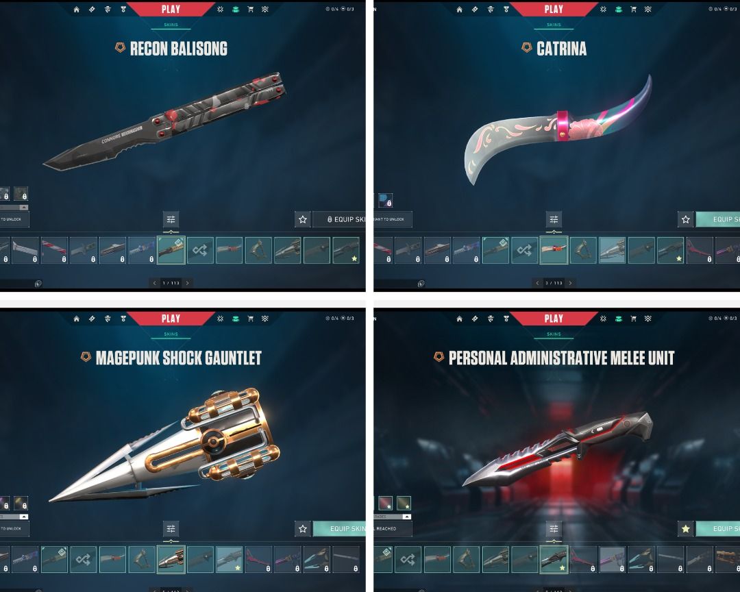 5 Knives 21 VP Skins Stacked Cheap Valorant Account, Hobbies & Toys ...