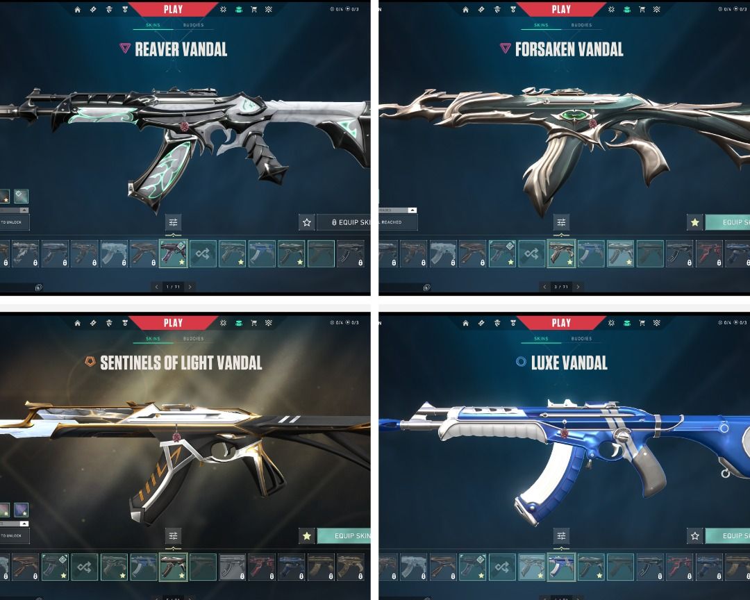 5 Knives 21 VP Skins Stacked Cheap Valorant Account, Hobbies & Toys ...