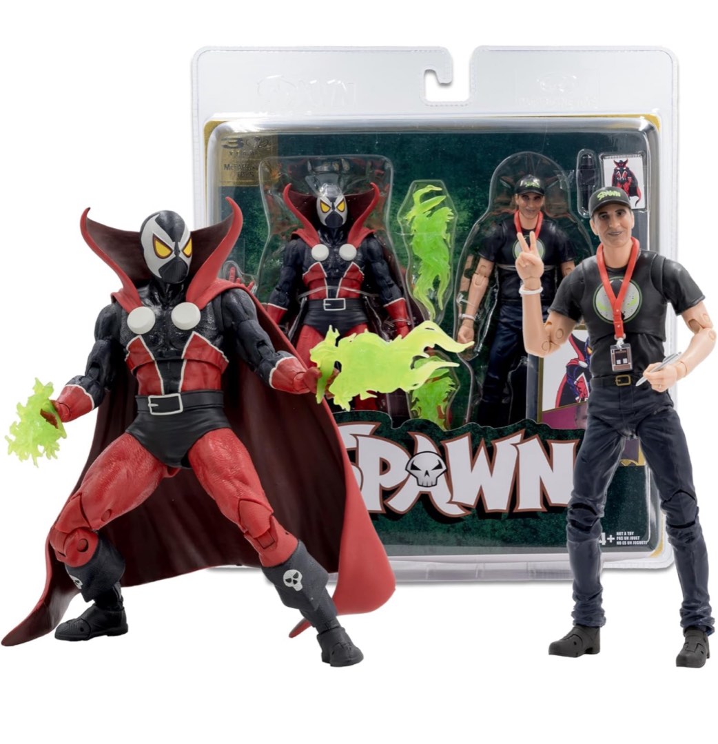 全新 McFarlane Toys 30th Anniversary - 7" Spawn & Todd McFarlane Action ...