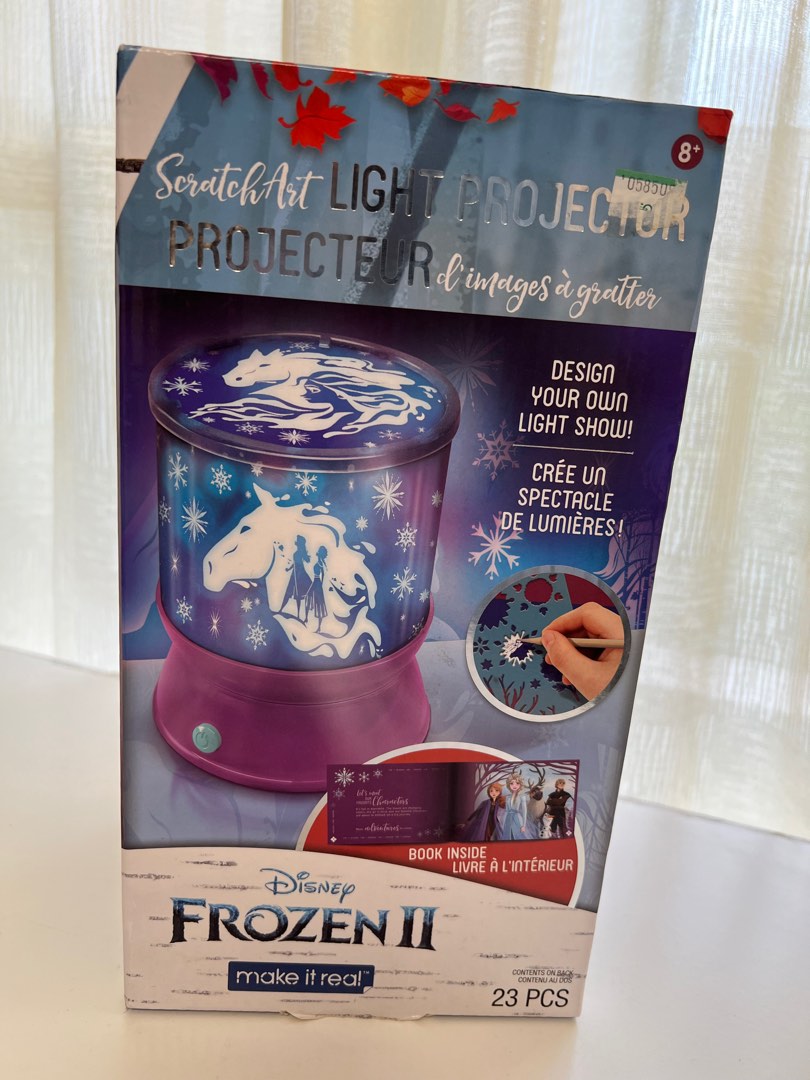 中秋推介, Q正版迪士尼 Frozen II 魔雪奇緣, 冰雪奇緣, DIY手作自製, 發光星光投影燈 , 材料包 ,科學實驗, 兒童玩具 ...