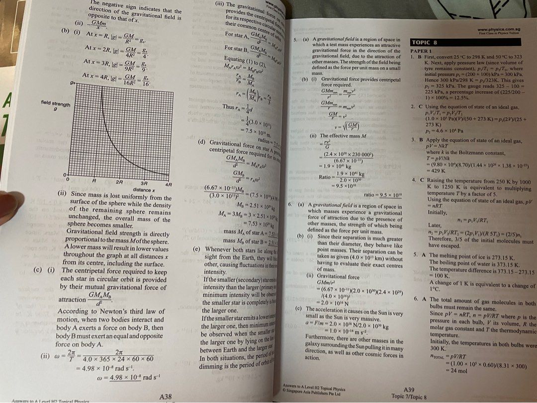 A Level Physics H2 topical with answer booklet, Hobbies & Toys, Books ...