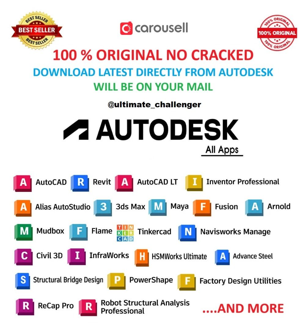 Autodesk AutoCAD 3Ds Max AutoCAD LT AutoCAD Architecture Civil 3D ...