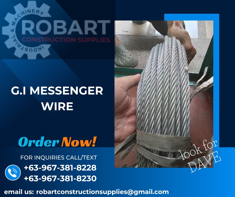 G.I MESSENGER WIRE, Commercial & Industrial, Construction Tools ...