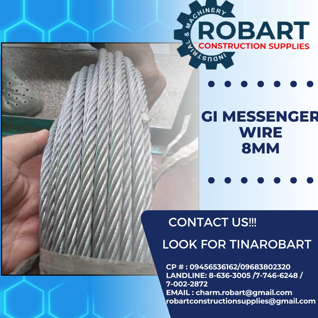 GI Messenger Wire 8mm, Commercial & Industrial, Construction & Building ...