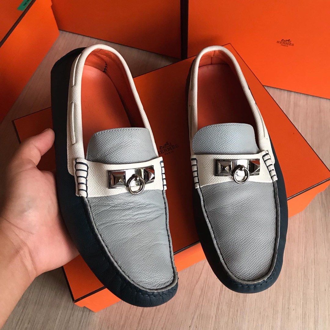 Hermes 100% Original Irving Penny Loafer Size 43 1/2, Barang Mewah, Pakaian di Carousell