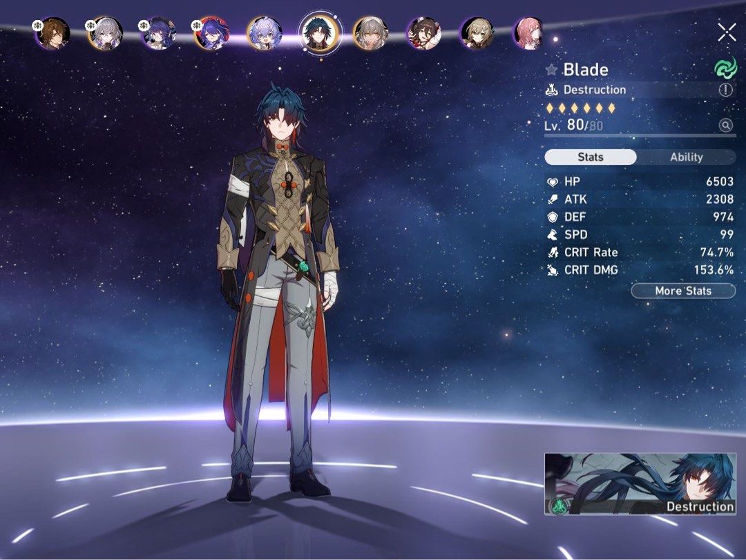 Honkai Star Rail Acheron/Blade main account w/ Bronya well built team ...