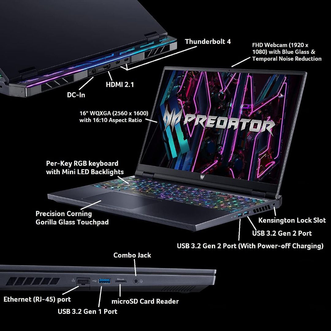 i9 RTX4070 Acer predator helios 16 PH16-71-95L8 13900HX Nvidia GAMING ...