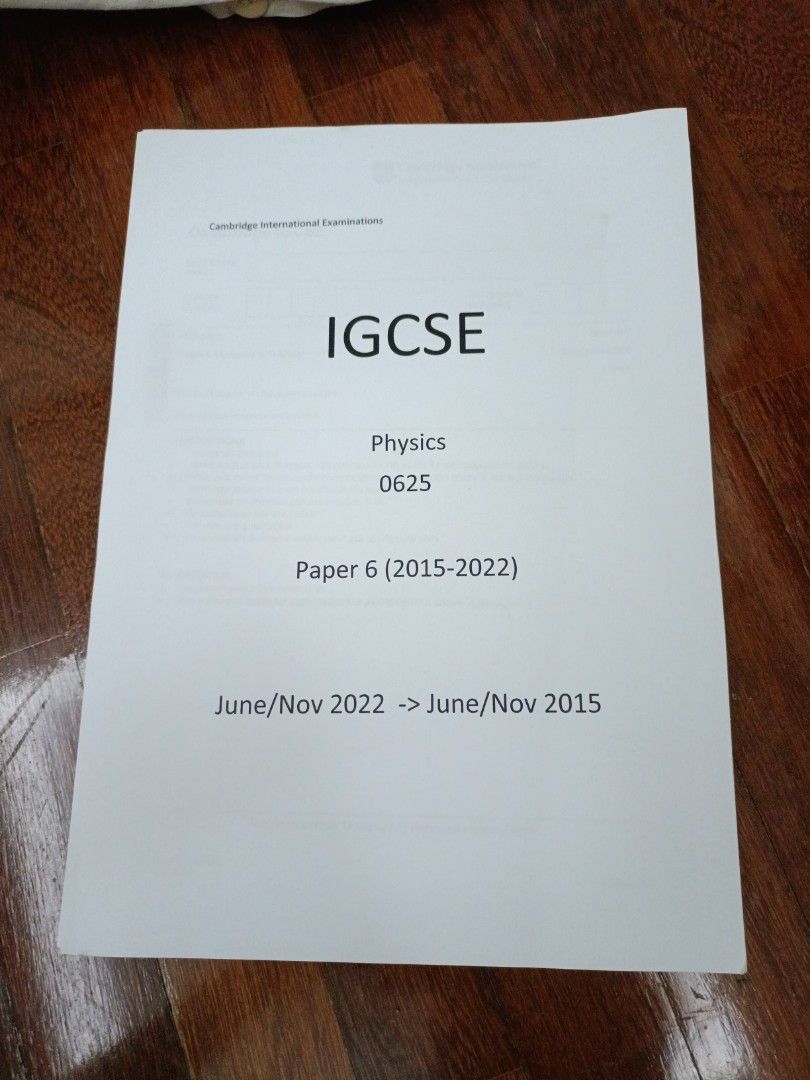 IGCSE PHYSICS PAPER 6 PAST YEAR PAPER, Hobbies & Toys, Books ...