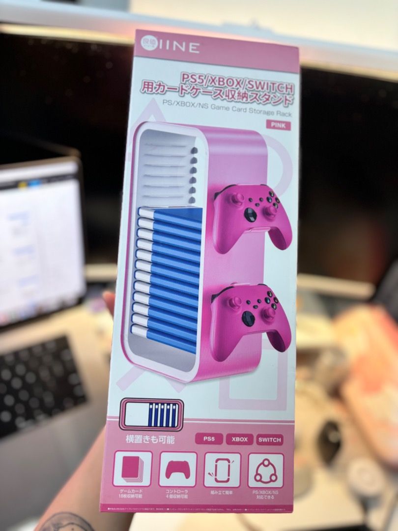 IINE Game Storage Rack For PS4/PS5/Xbox/ Nintendo Switch Games ...