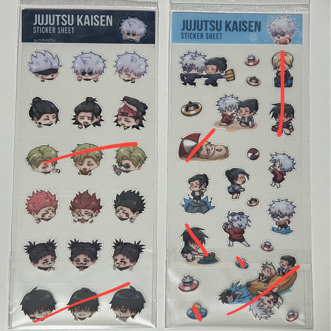 jujutsu kaisen fanart sticker sheet | gojo satoru geto suguru sukuna ...