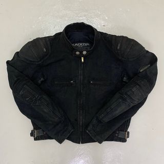 Japan Kadoya Motorcycle Leather Jacket Kulit Size L, Men's Fashion ...