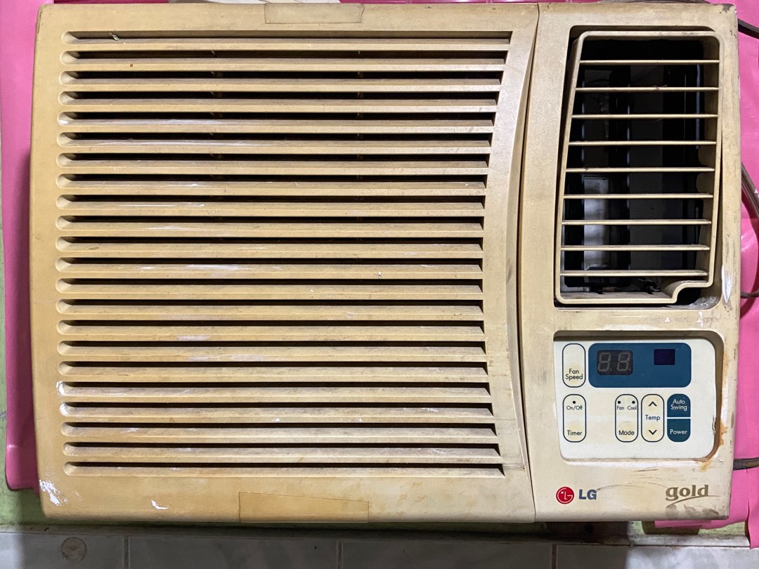 LG Gold Series 1 hp window type aircon, TV & Home Appliances, Air Conditioning and Heating on ...