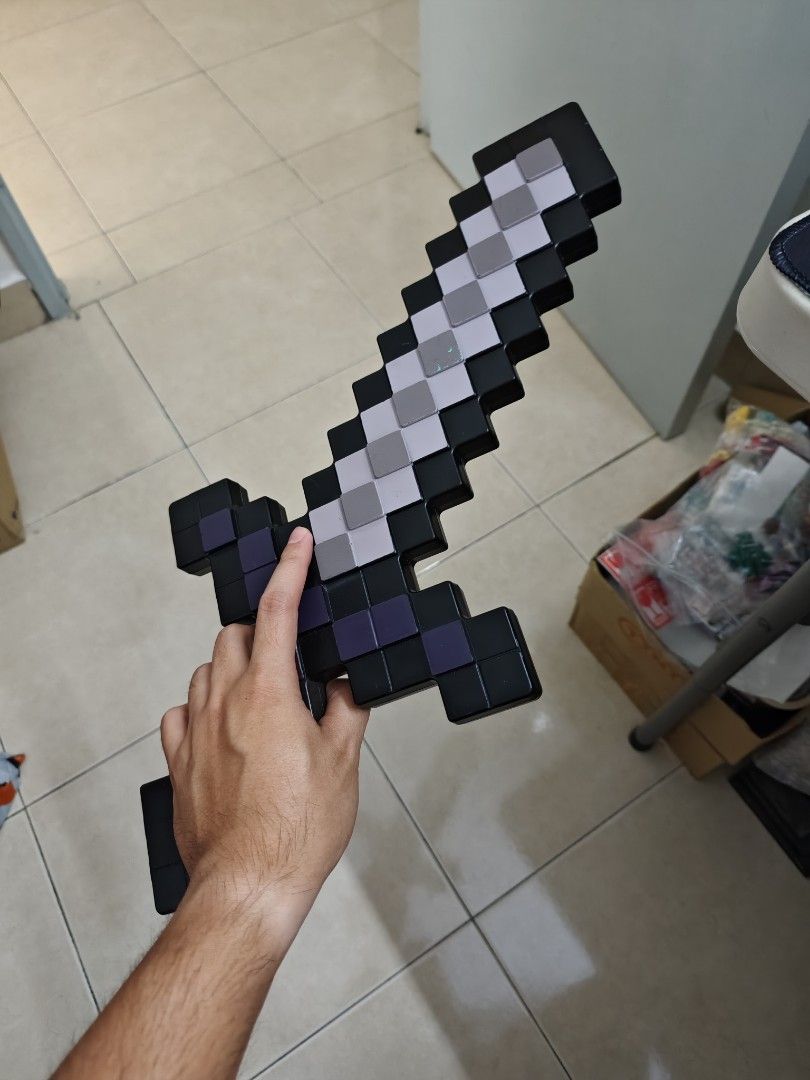Minecraft Sword - Netherite Gray preowned, Hobbies & Toys, Toys & Games ...