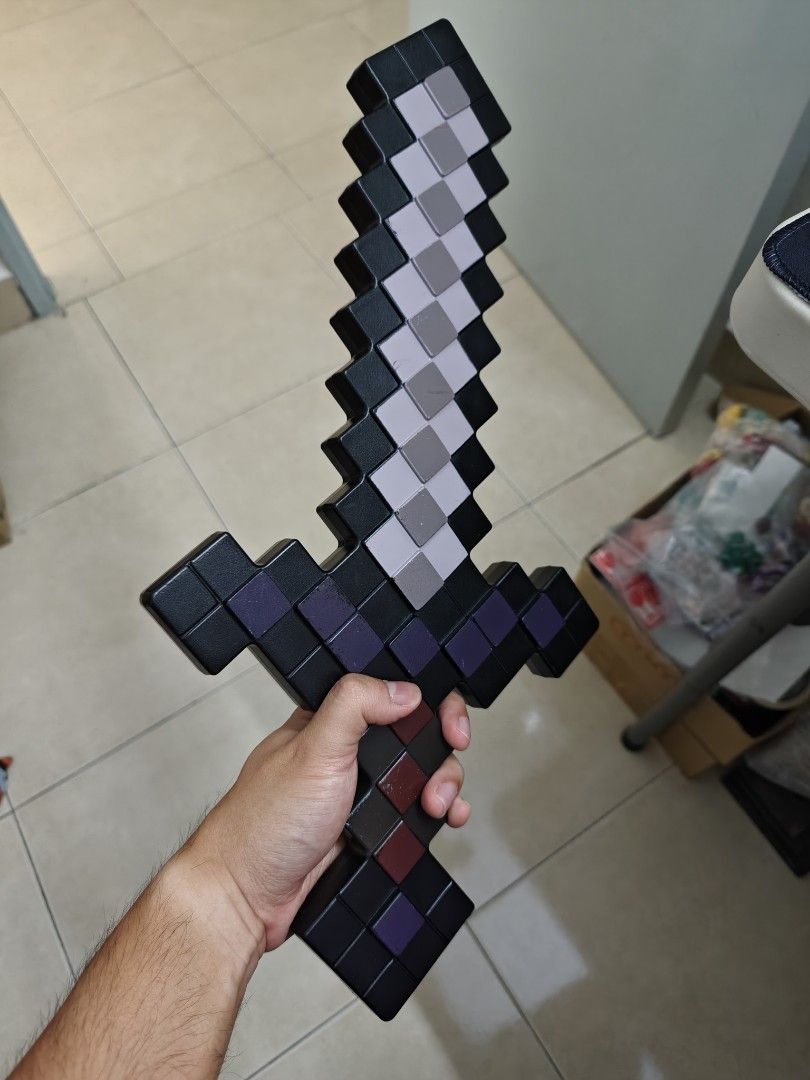 Minecraft Sword - Netherite Gray preowned, Hobbies & Toys, Toys & Games ...