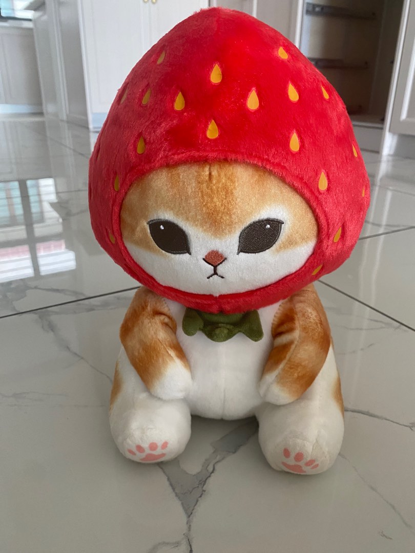 Mofusand Fruit Nyan Strawberry Stuffed Plush Toys, Hobbies & Toys, Toys & Games on Carousell