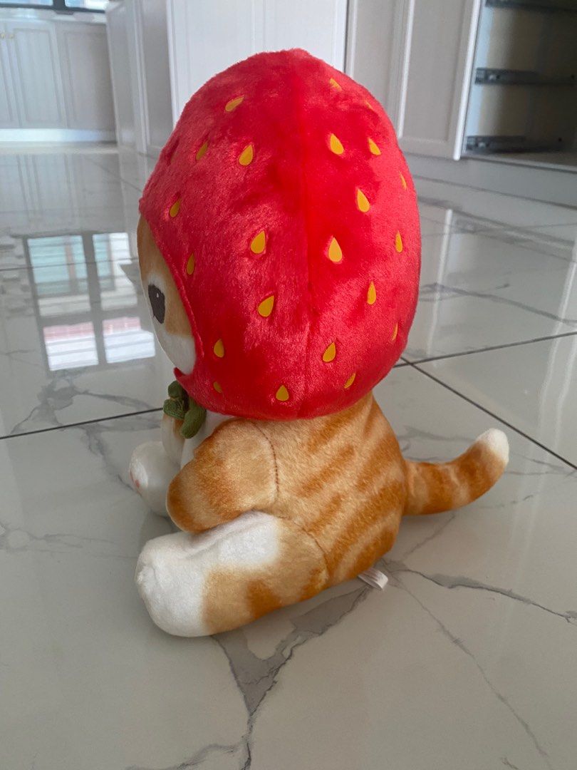 Mofusand Fruit Nyan Strawberry Stuffed Plush Toys, Hobbies & Toys, Toys & Games on Carousell