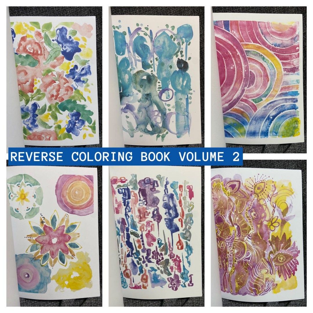 Reverse coloring book, Hobbies & Toys, Books & Magazines, Fiction & Non ...