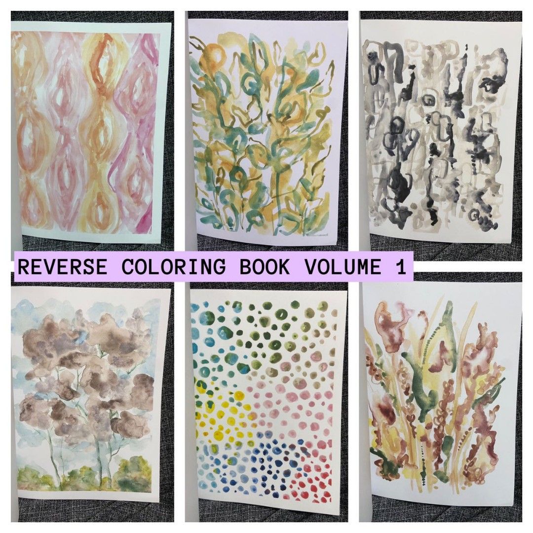 Reverse coloring book, Hobbies & Toys, Books & Magazines, Fiction & Non ...