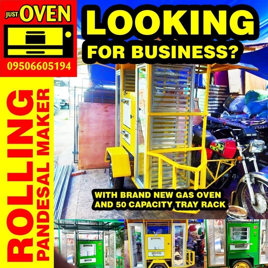 Rolling Pandesal Maker Brand New Gas Oven with Tray Rack Sidecar ...