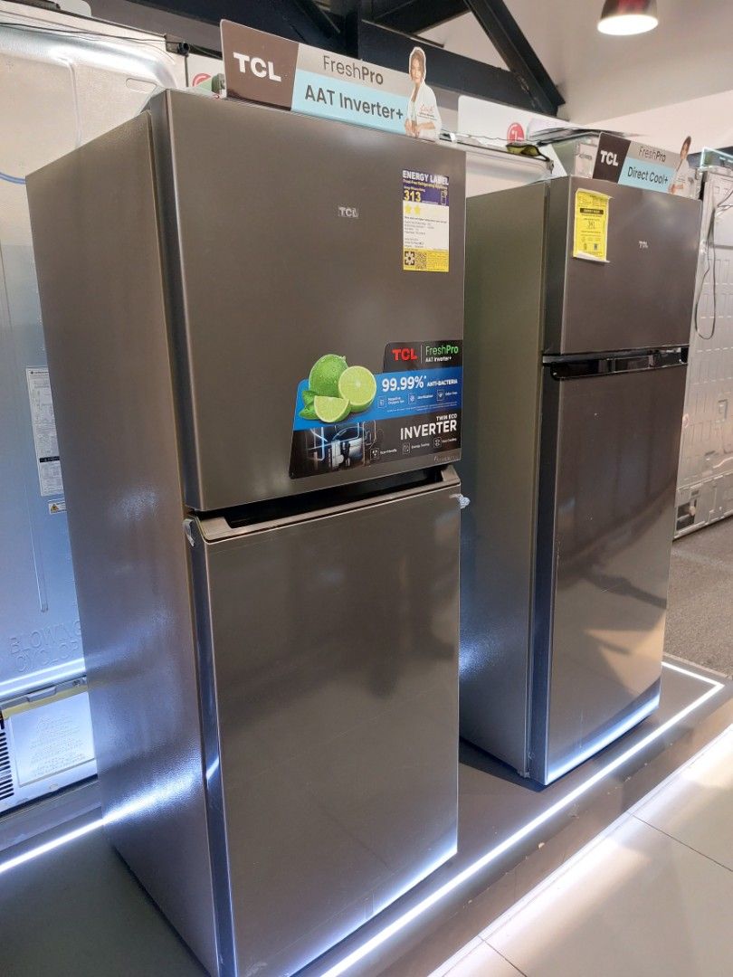 TCL TWO DOOR REFRIGERATOR NO FROST INVERTER / TCL PERSONAL REFRIGERATOR ...